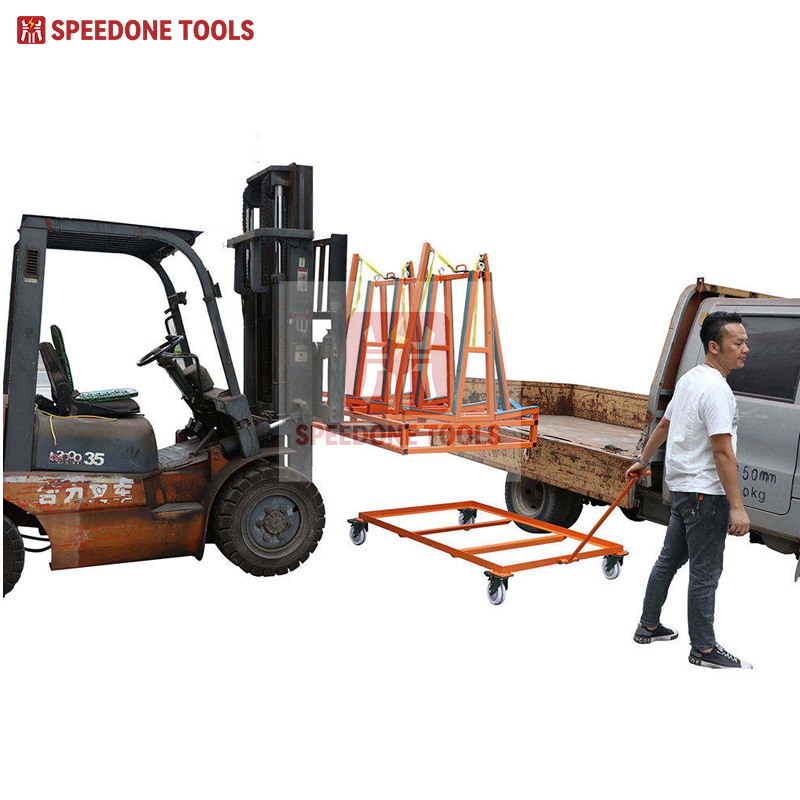 Granite Marble Slab Buggy A Frame Cart For Stone Processing Plants