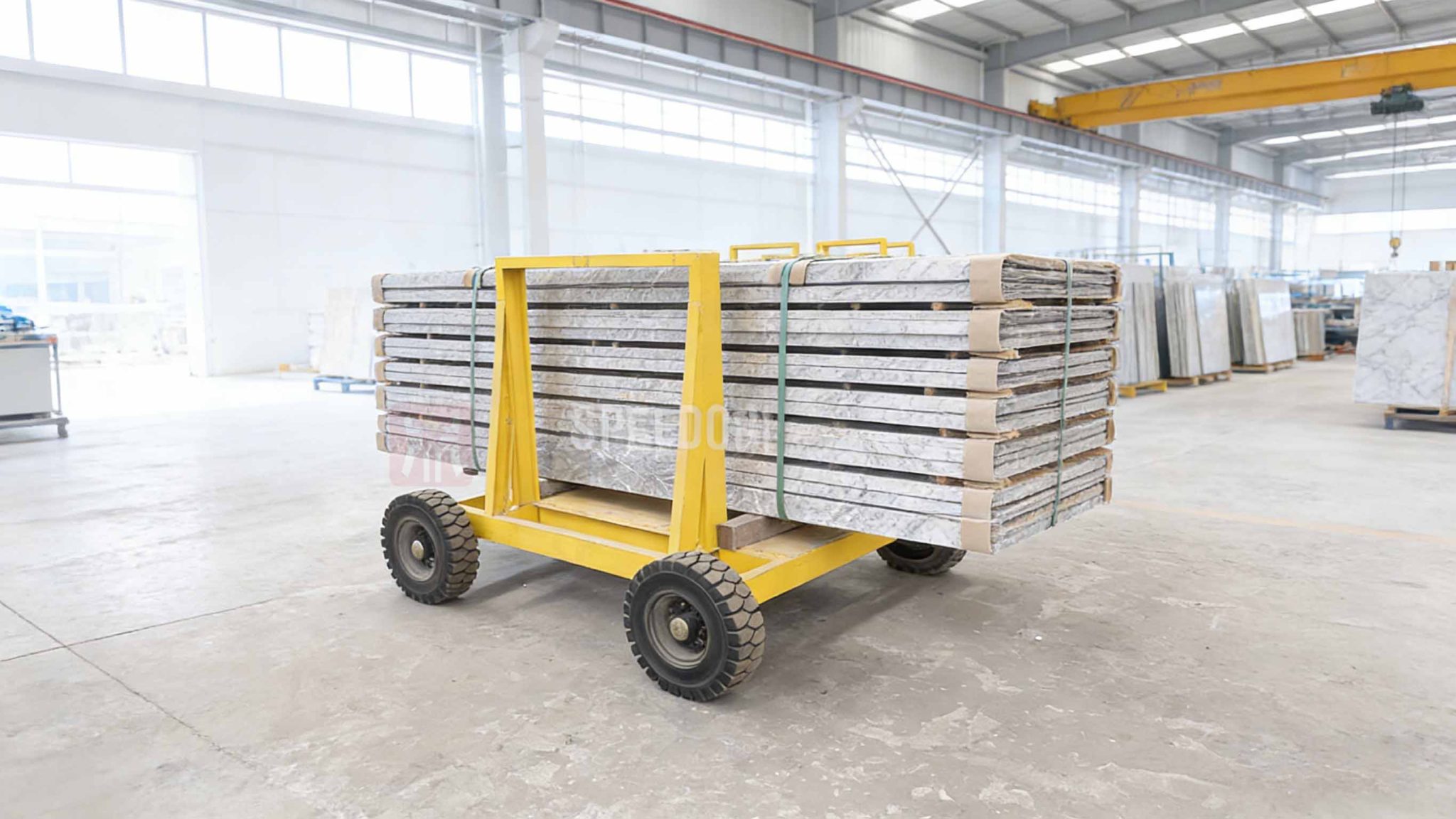 Bundle Transport Cart For Stone Slabs | Factory Handling Guide