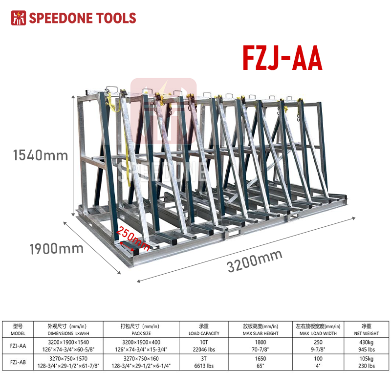 Slab Storage Rack Used On Truck