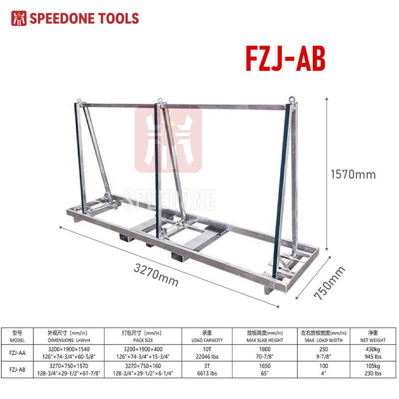 Slab Storage Rack Used On Truck