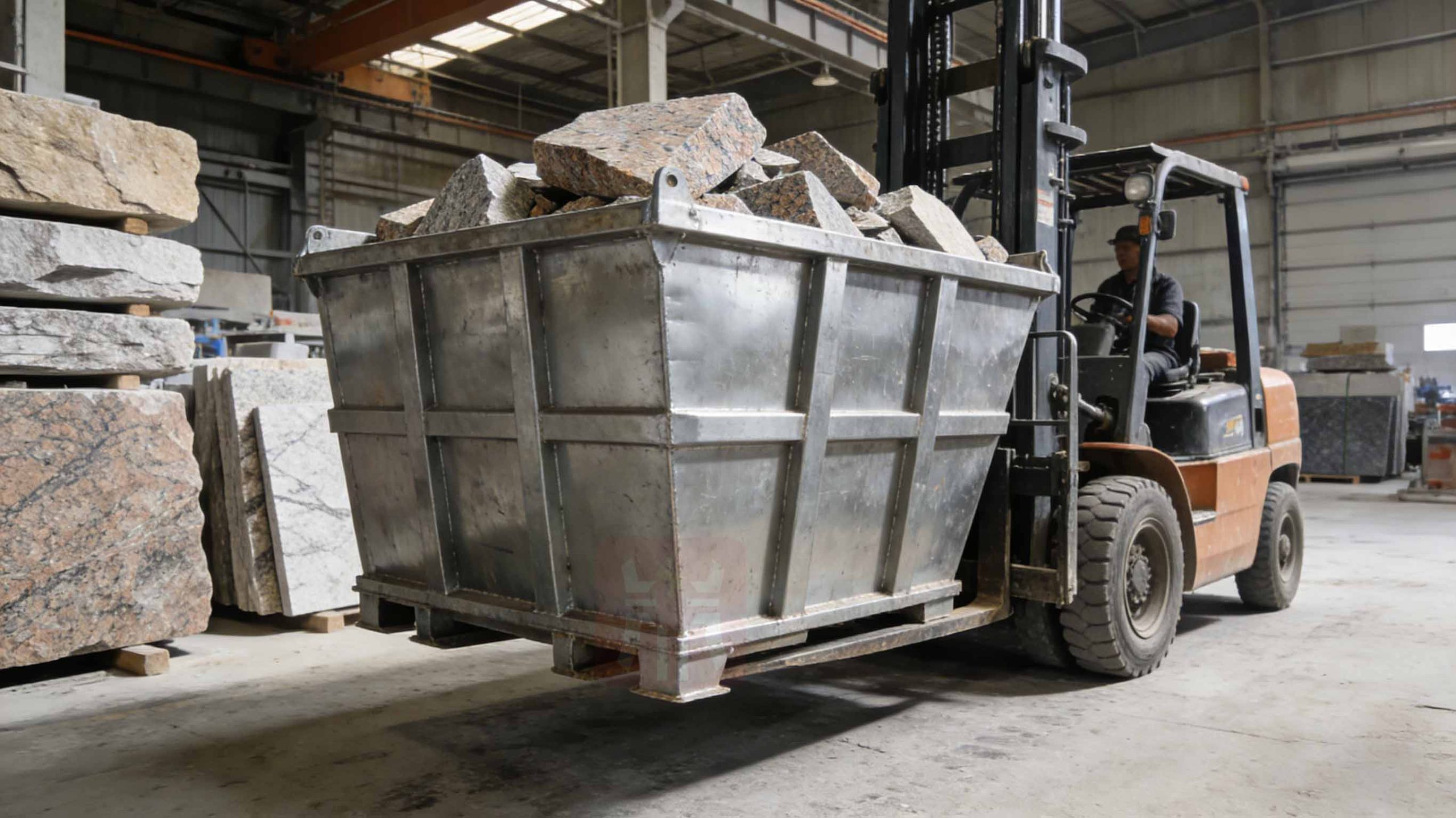 Dumpster Bin For Stone Factory | Industrial Waste Solution