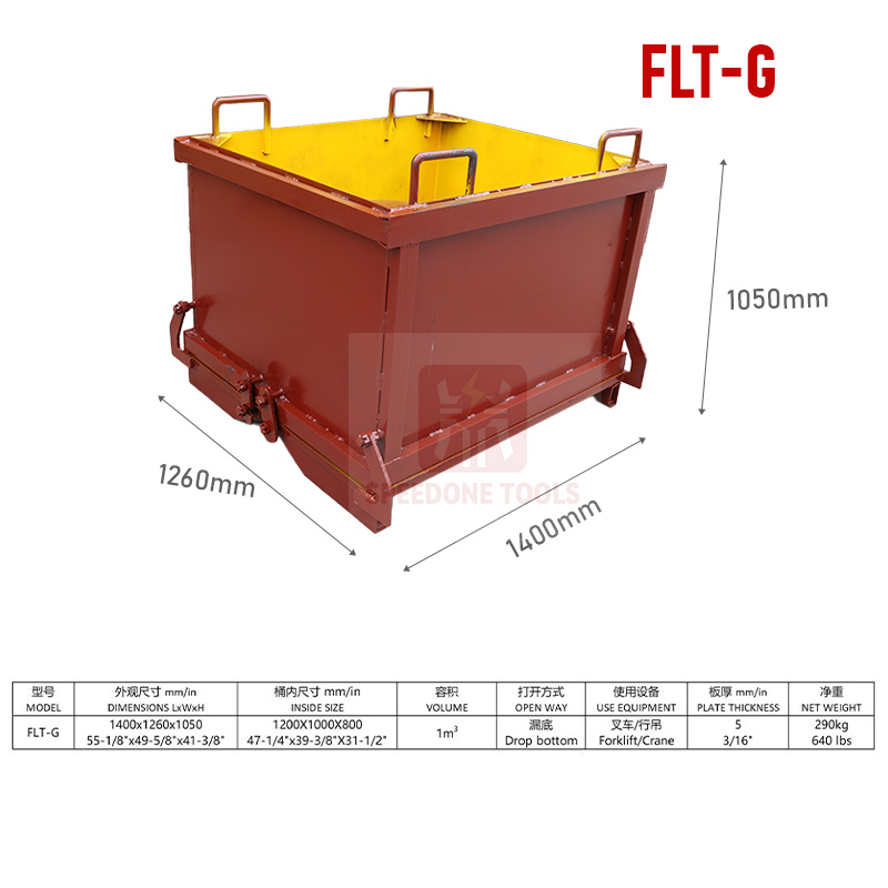 Forklift Dump Hopper – Dual Opening Self Dumping Forklift Hopper For ...