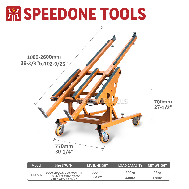 Heavy Duty Slab Transport Cart | A-Frame Design With Rubber Protection ...